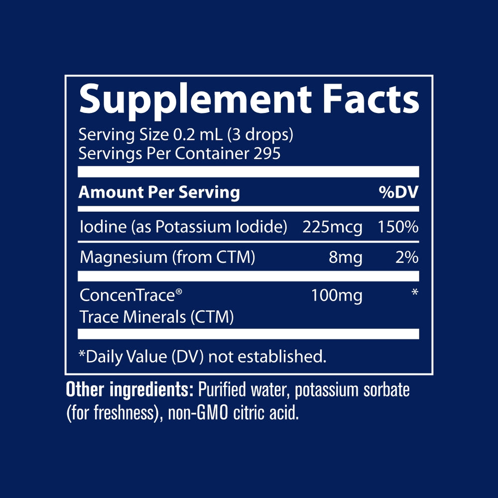 Get Essential Nutrients With Ionic Iodine - Trace Minerals