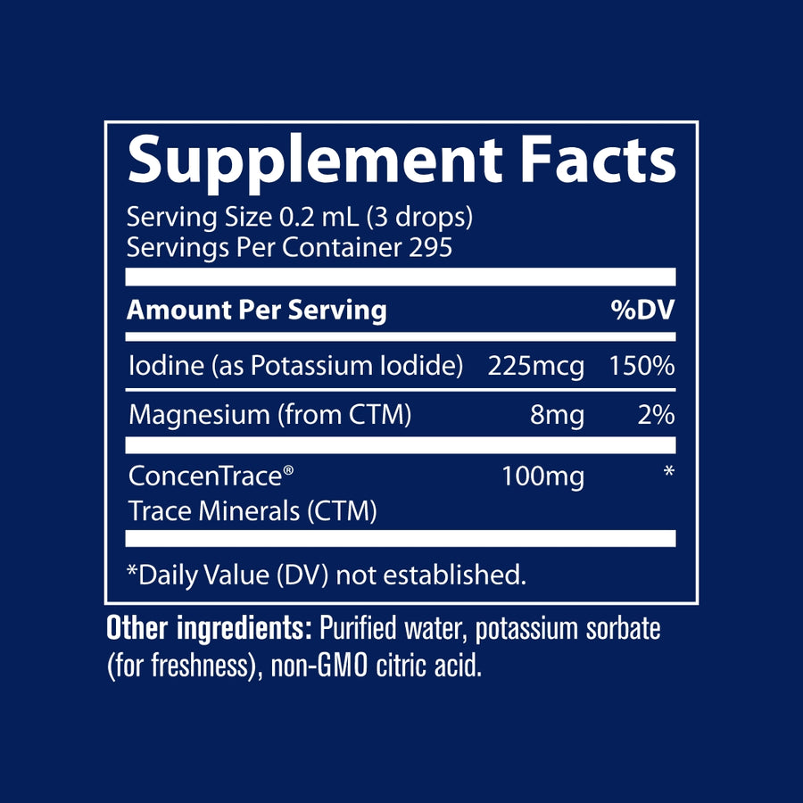 Get Essential Nutrients With Ionic Iodine - Trace Minerals