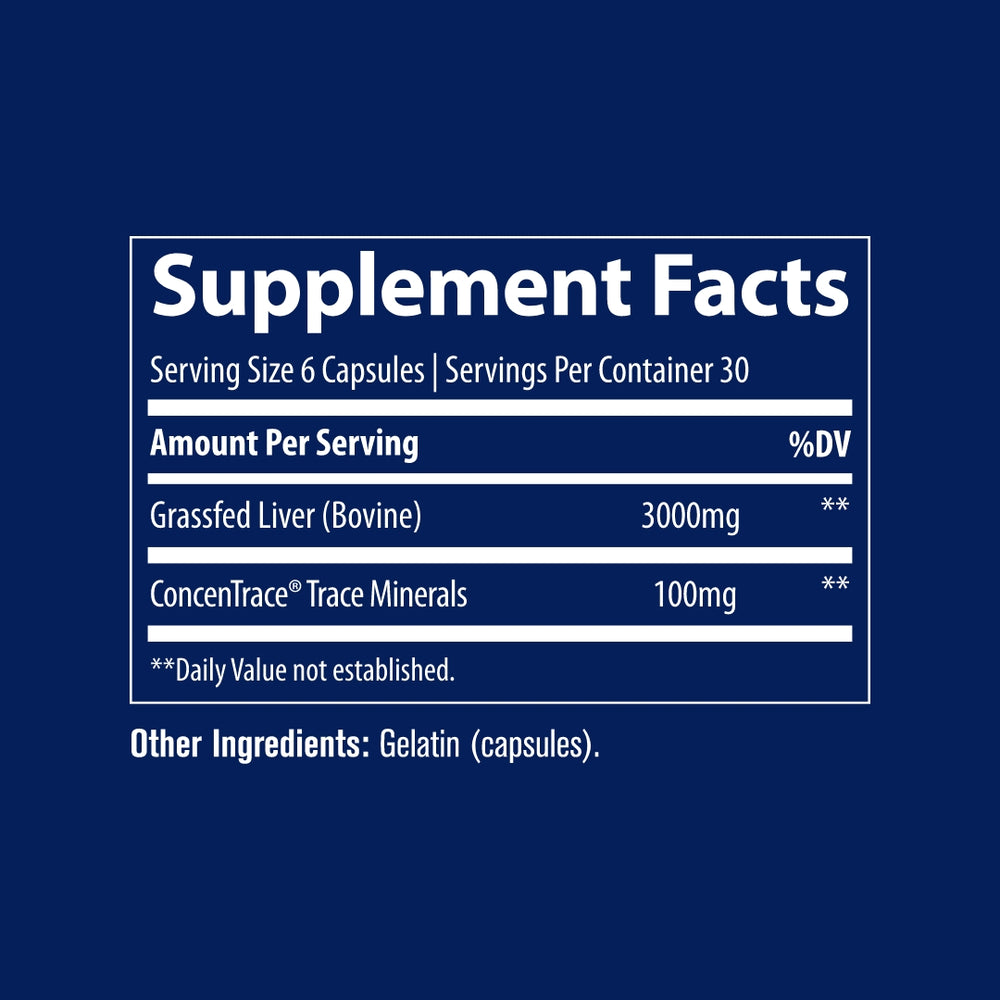 Capsule Beef Liver Supplement | Trace Minerals