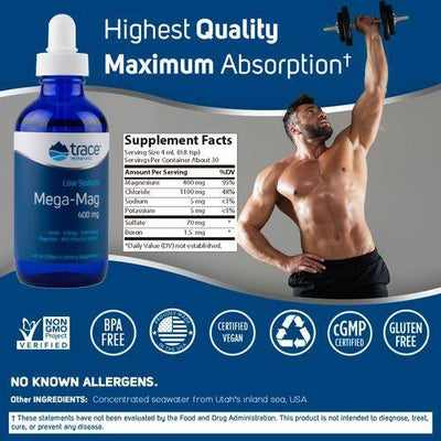 Mega Mag High Potency Magnesium - Trace Minerals